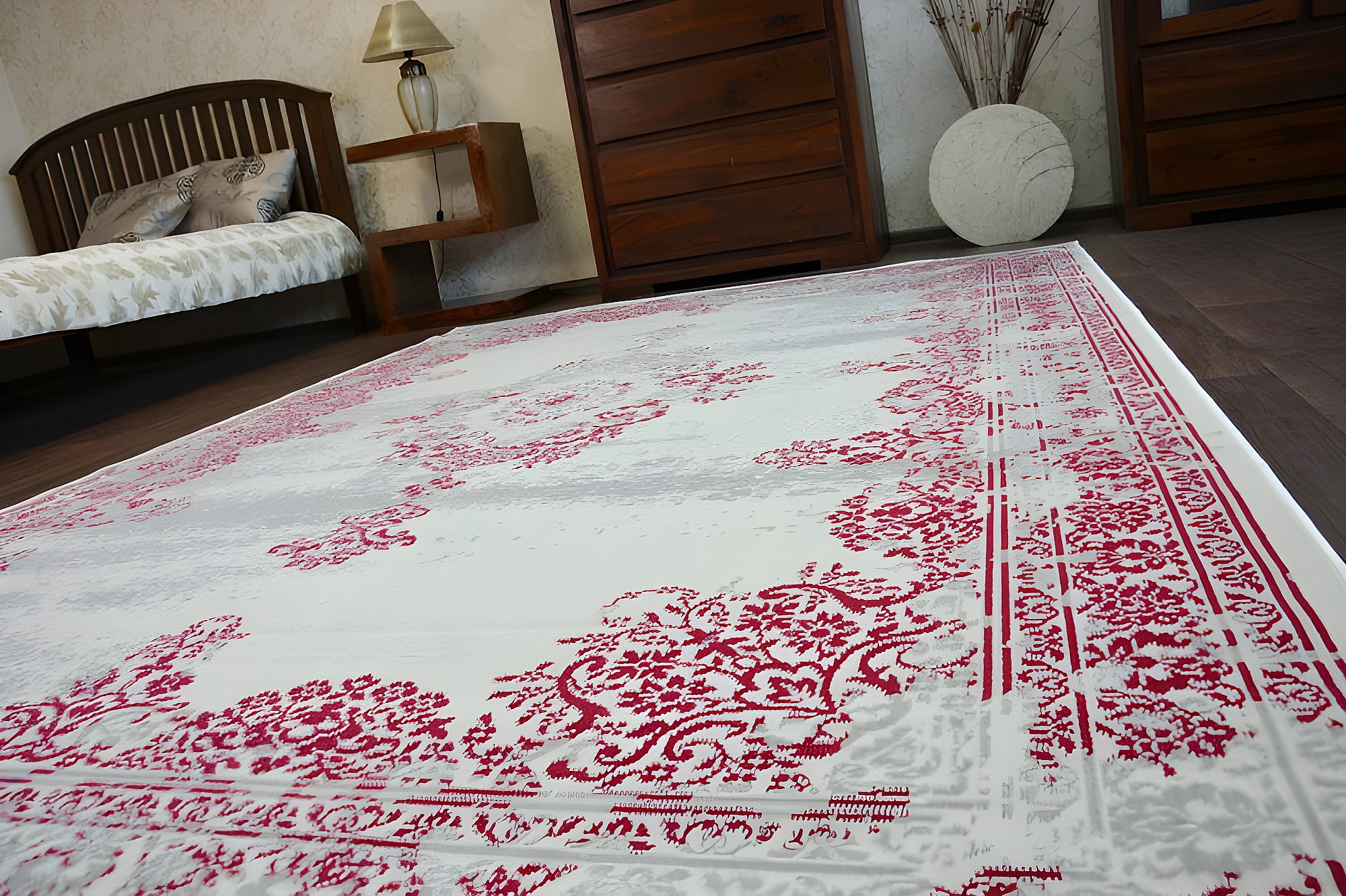 Tapis Vintage Rosette 22206/062 rose 140x200 cm