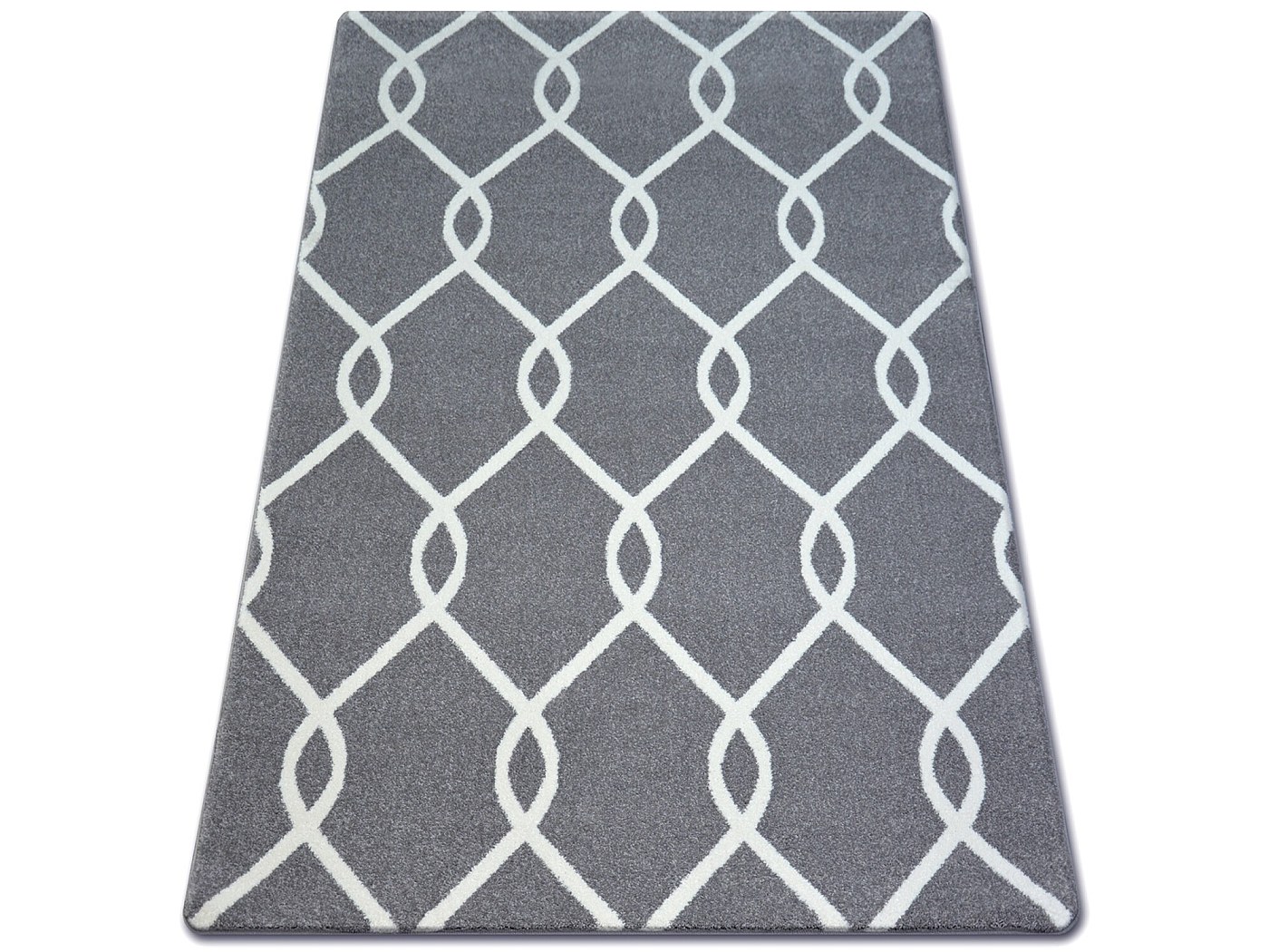 Teppich SKETCH - F934 grau /creme trellis 140x190 cm