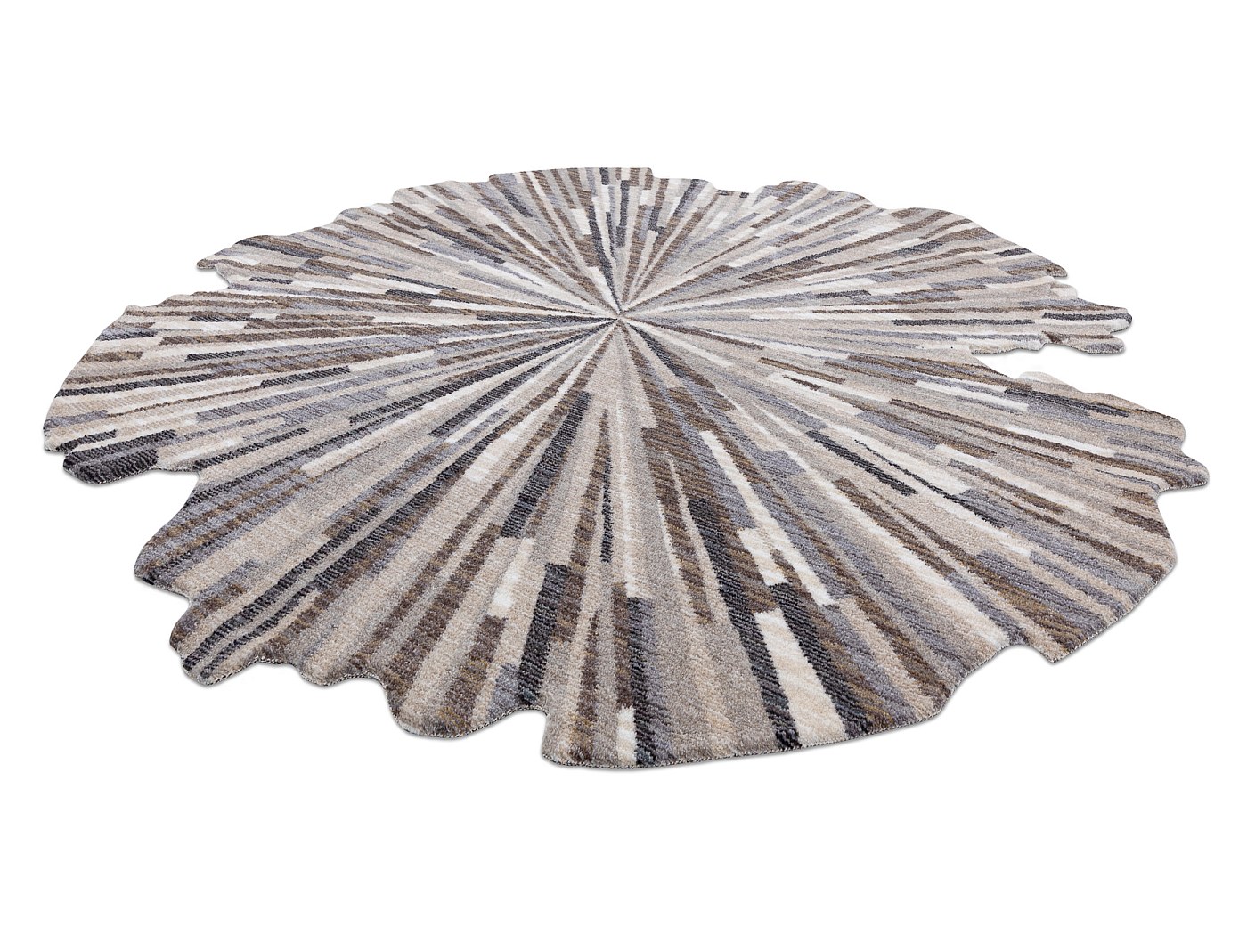 Tappeto TINE 75317B Astrazione - moderno, forma irregolare grigio scur ...