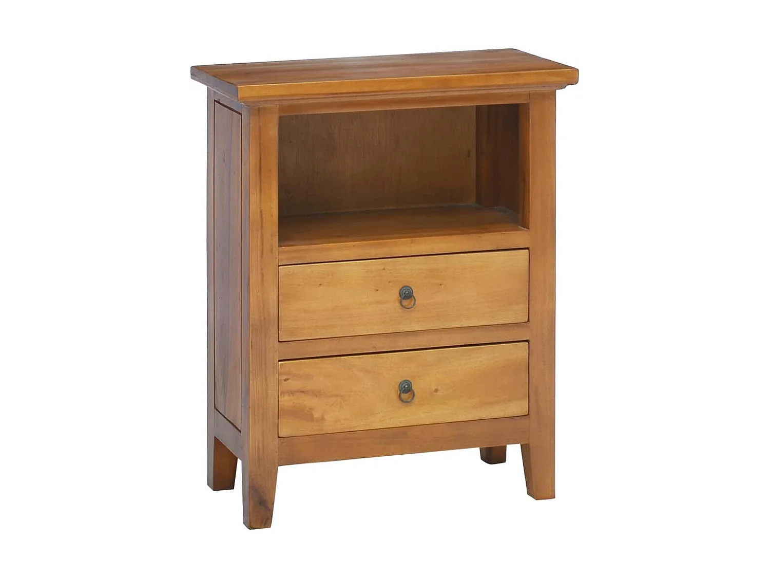 Table de chevet 60x30x75 cm bois massif d'acajou QPD97301