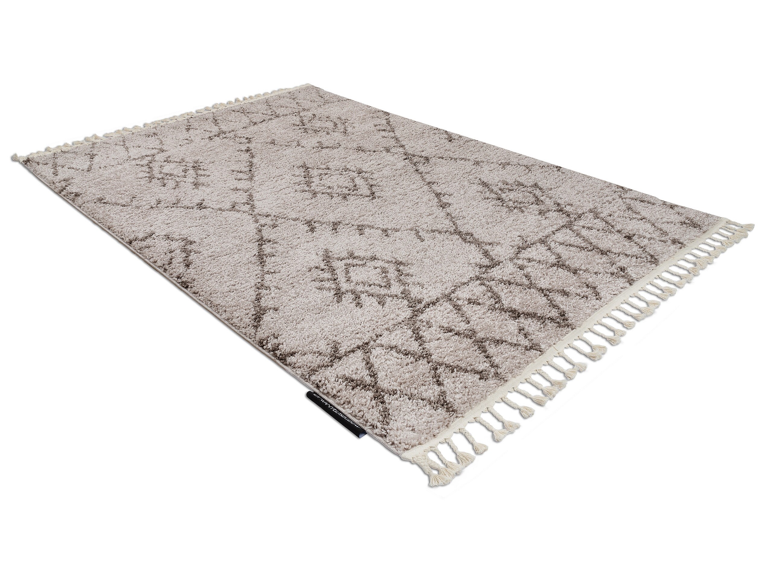 Teppich BERBER FEZ G0535 beige / braun Franse berber marokkanisch shag ...
