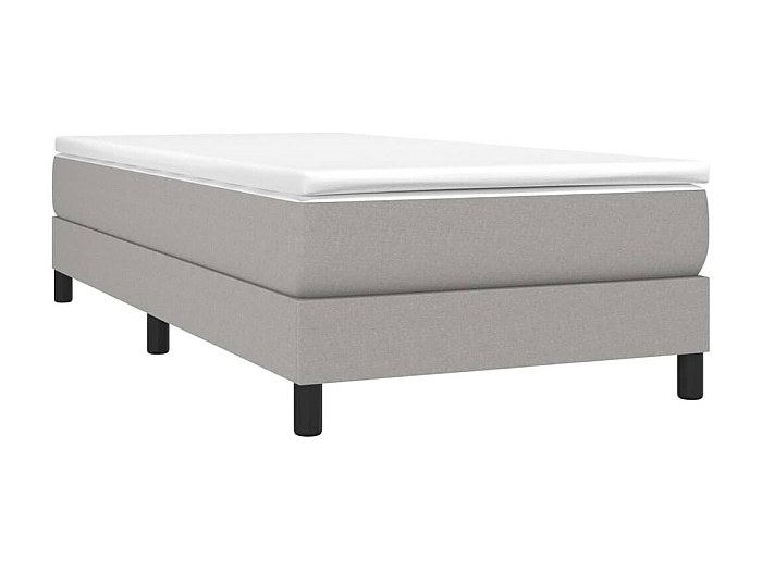 Conjunto Boxspring - 100x200 cm + Somieres + colchón tela gris claro ...