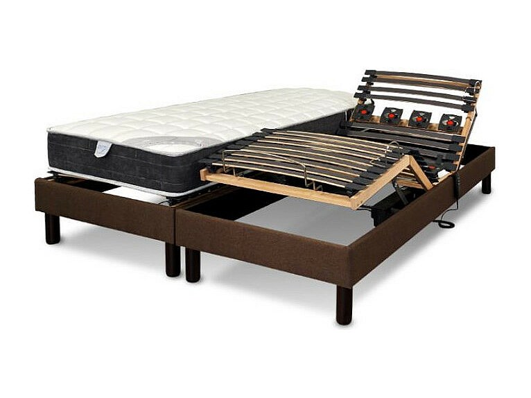 Sommier electrique Essenzia Zen EMOTION MARRON 70x190
