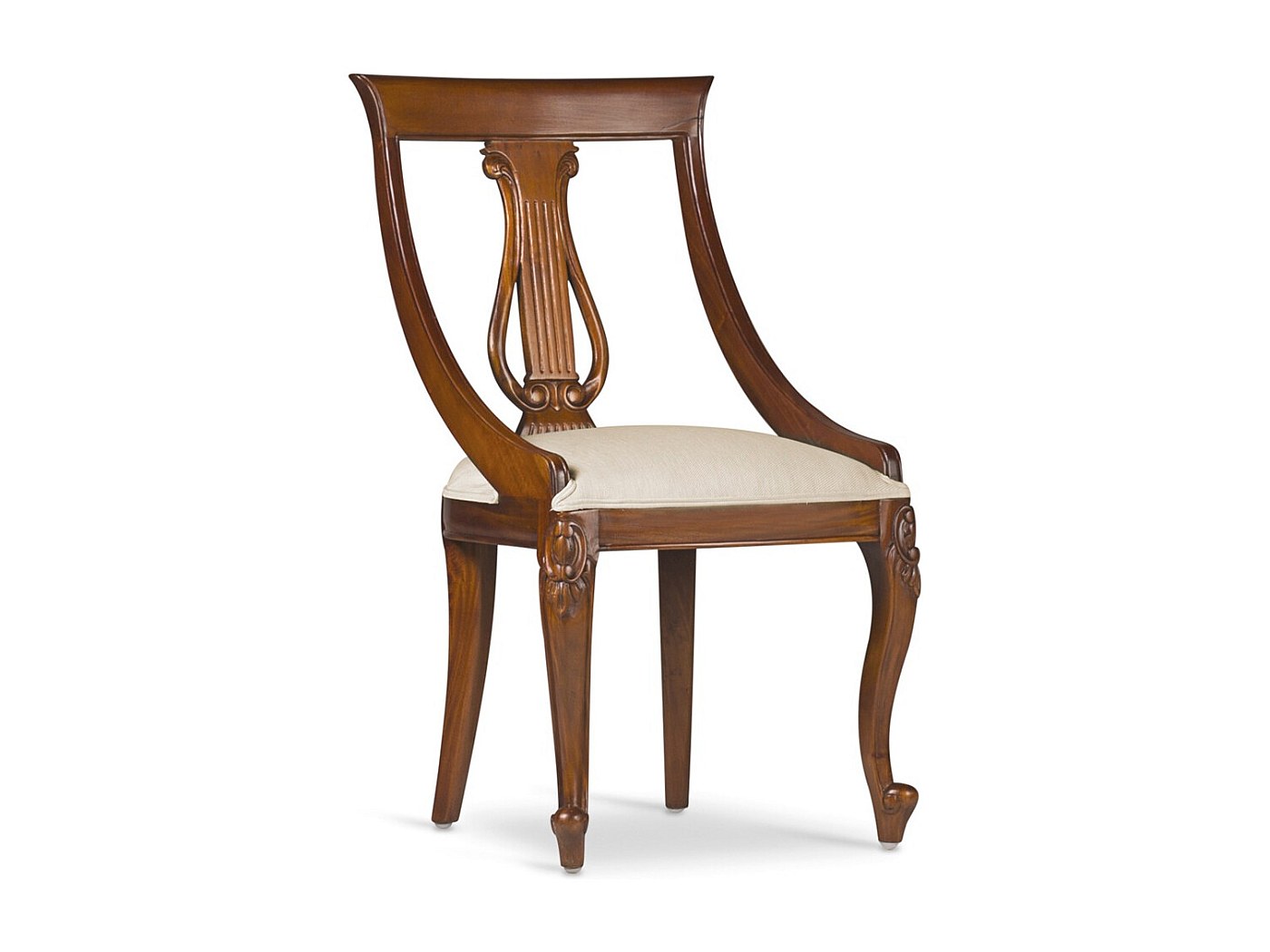 Chaise en bois d'acajou marron Castle