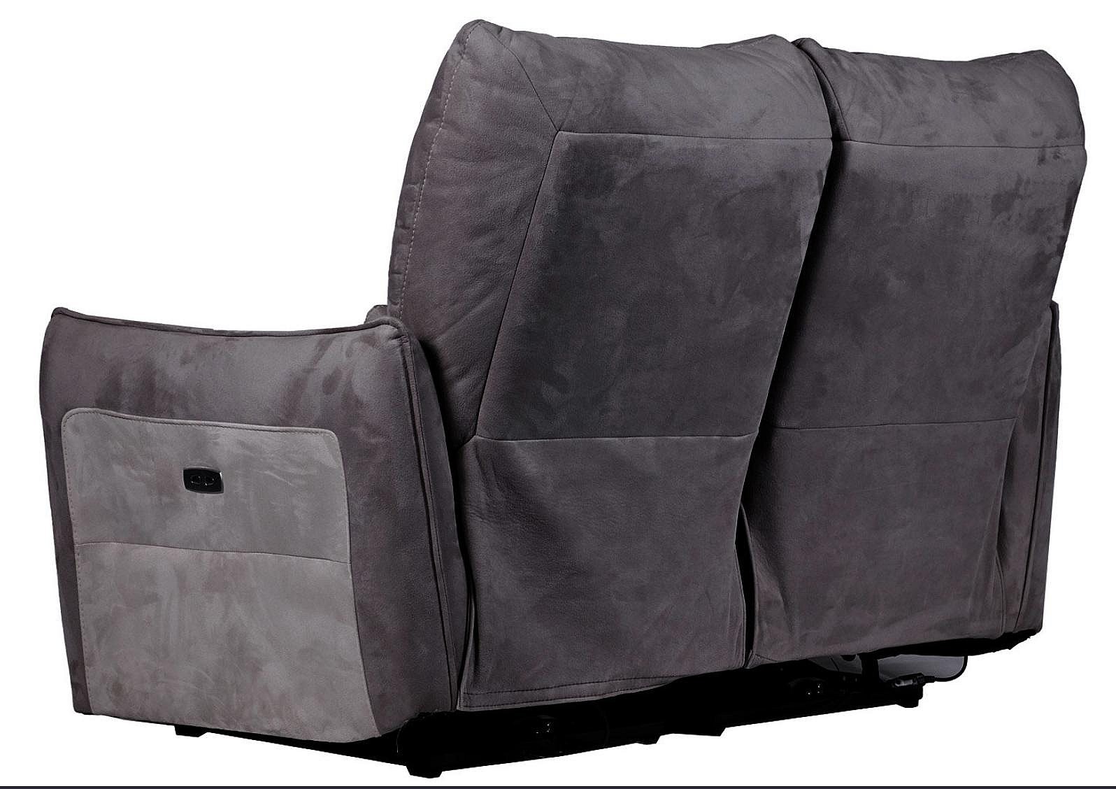 Canapé de relaxation 2 places Electrique Microfibre Gris foncé Barca