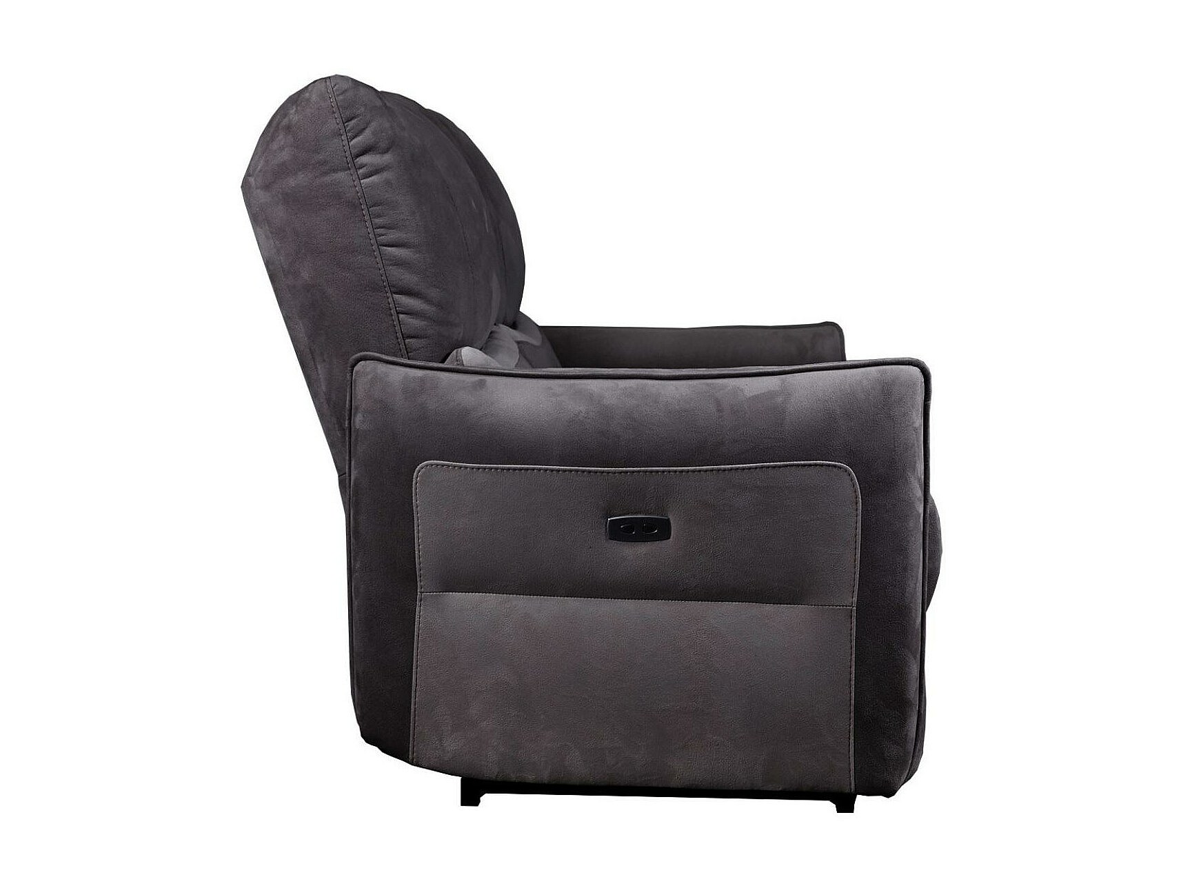 Canapé de relaxation 3 places Electrique Microfibre Gris foncé Barca