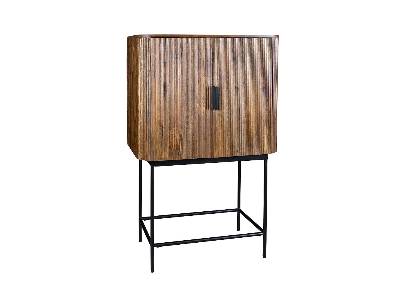 Now's Home - Bahut Bar 2 Portes En Manguier Pieds Metal Nr 80x40x125cm ...