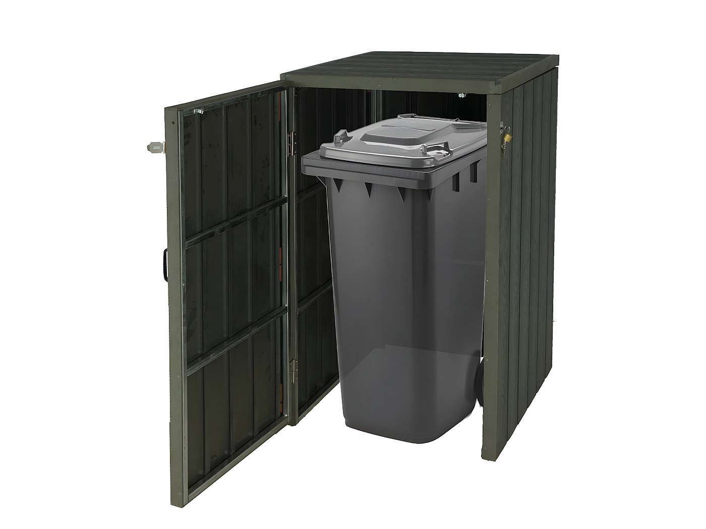 Copribidone box spazzatura rifiuti MCW-J28 Premium 87x68x117cm acciaio ...