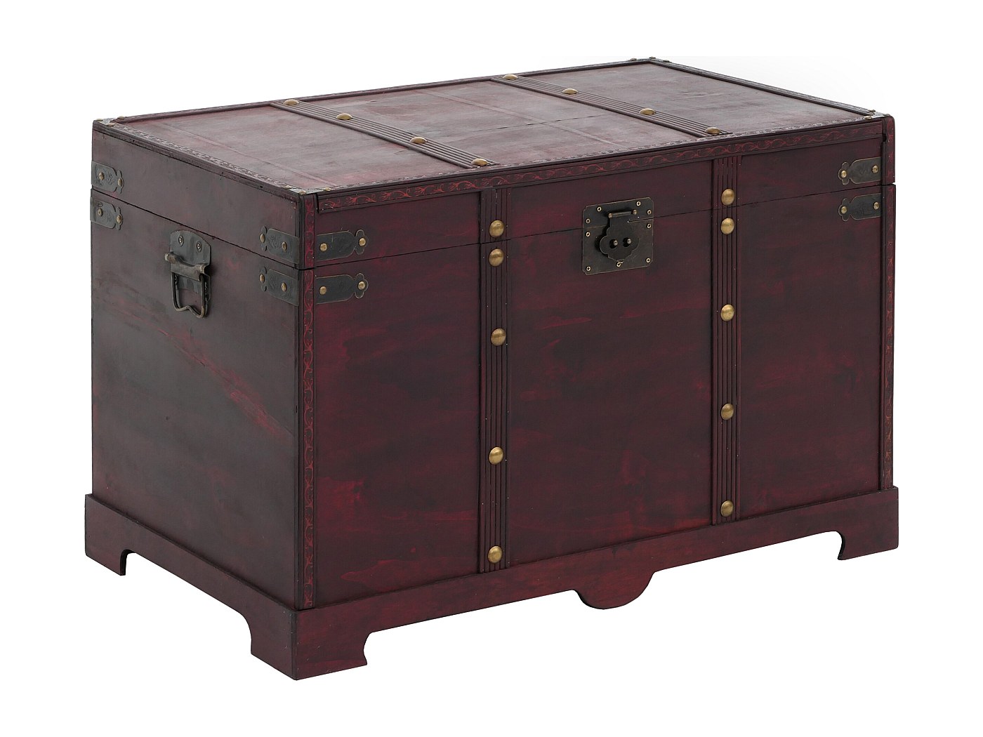 Arcón de madera Antibes, angular