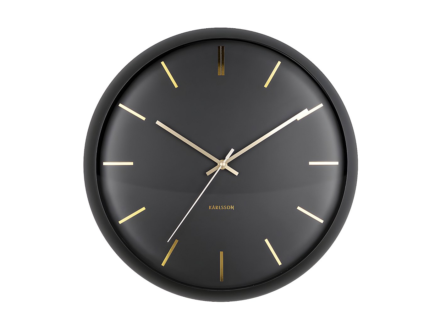 Zegar ścienny Globe - Czarny - Ø40cm