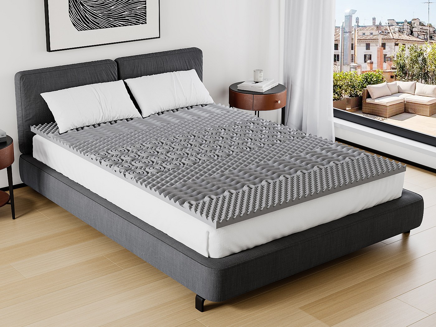 Topper - 160 x 200 cm - Memory Schaum - 7 Zonen - NISIDA von NATUREA ...
