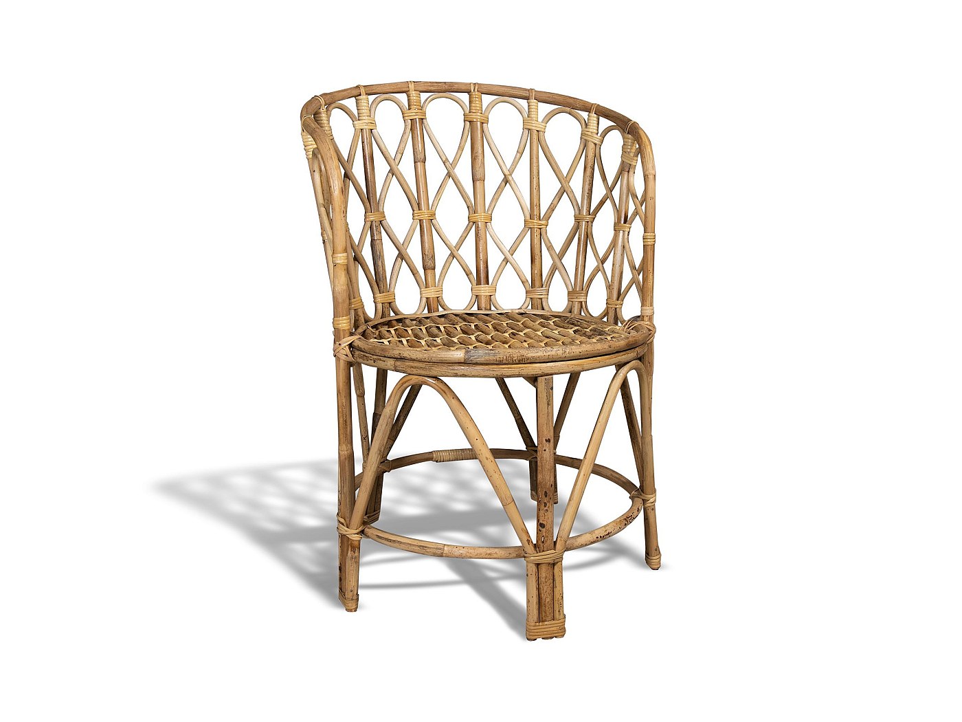 Now's Home - Fauteuil En Rotin Tresse A La Main 55x46x78cm Katavi