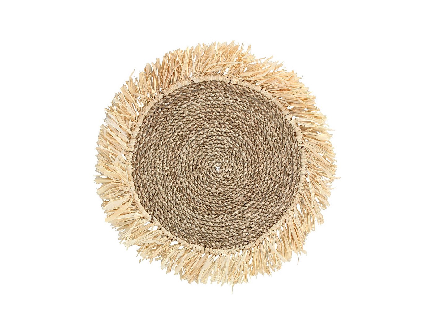 Now's Home - Lot De 4 Sets De Table En Raphia Naturel -oaxa