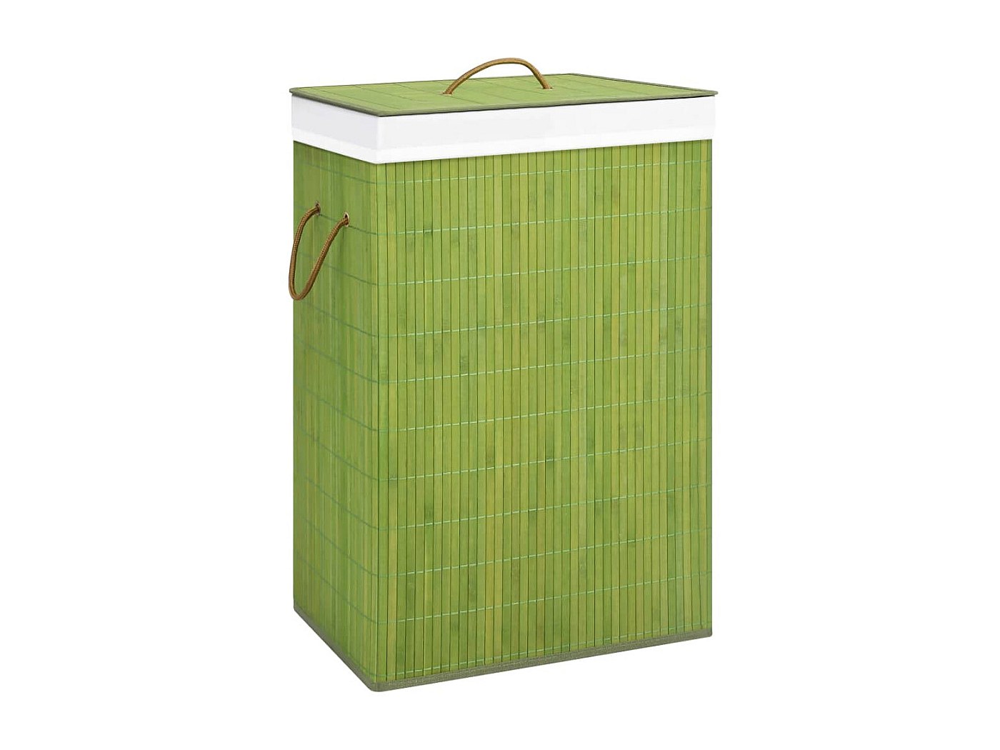 Wasmand met 1 vak bamboe groen