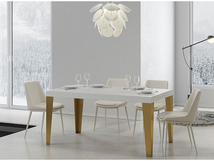 Table rectangulaire extensible 6 à 20 personnes L 180 à 440cm blanc ...