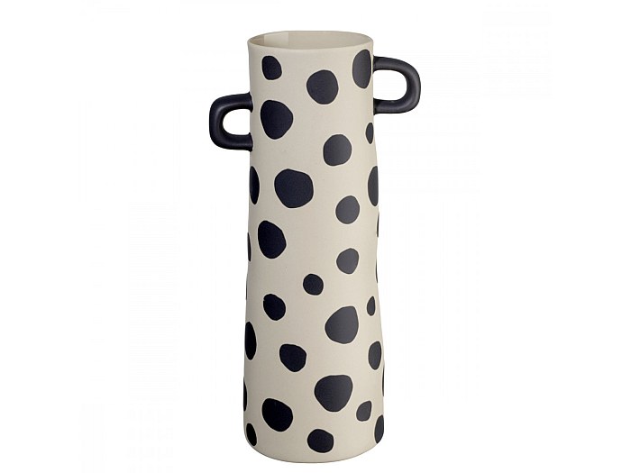 Vase Rayu à pois H28cm Noir Asa