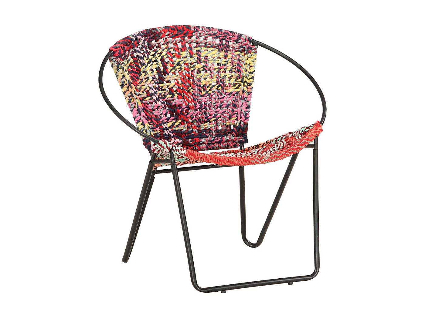 Chaise ronde Chindi Multicolore Tissu