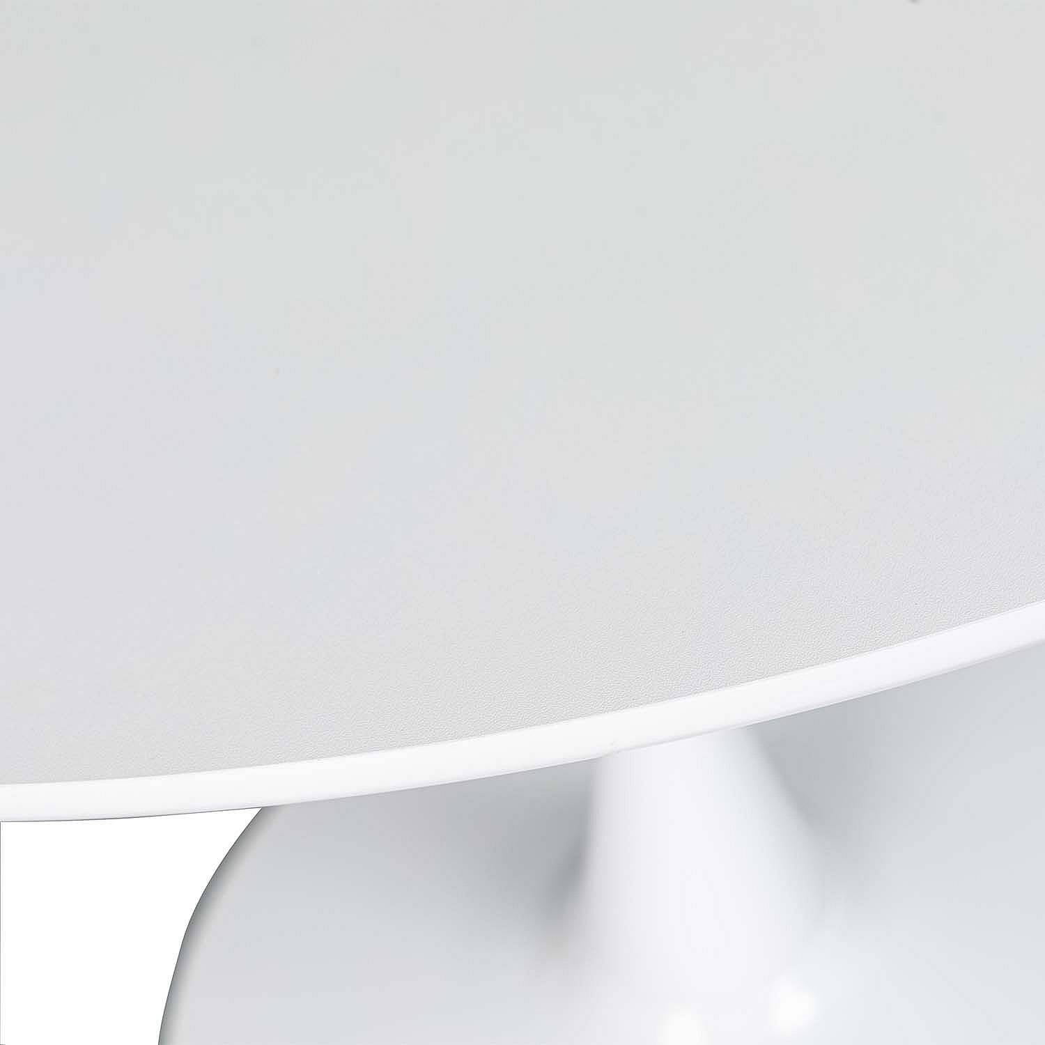 Table de salle à manger ronde vintage blanche mate CLIFT WHITE 100CM