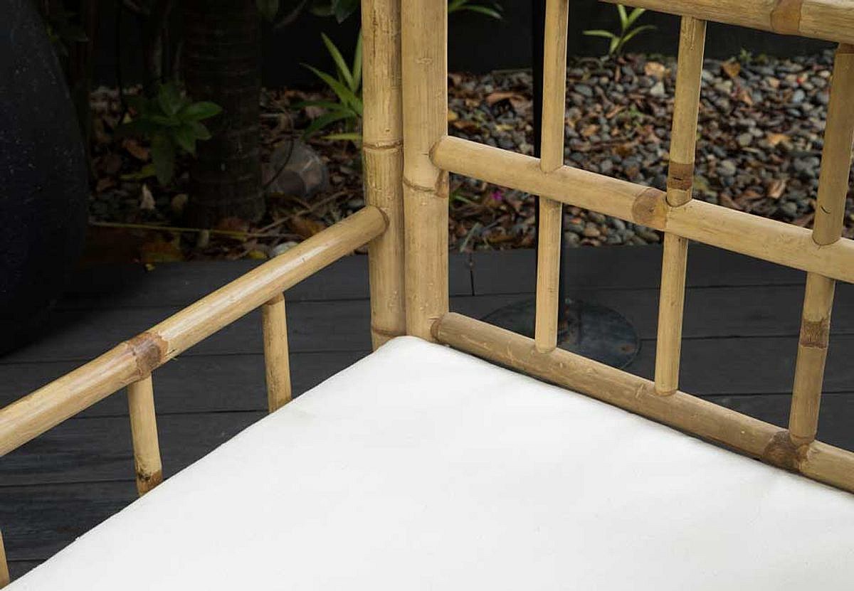 Sillón de jardín de bambú marrón claro