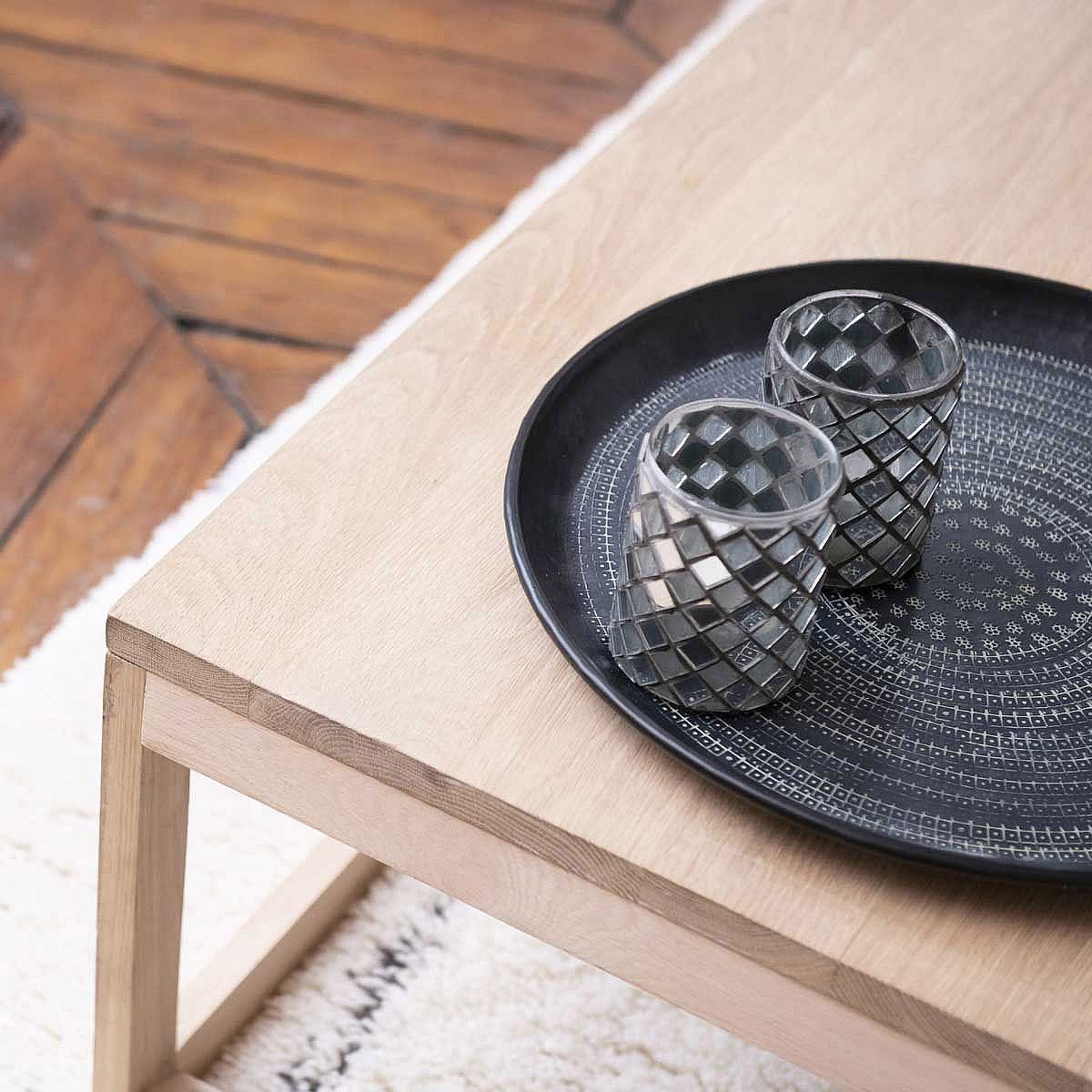 Table basse carrée en chêne Mood