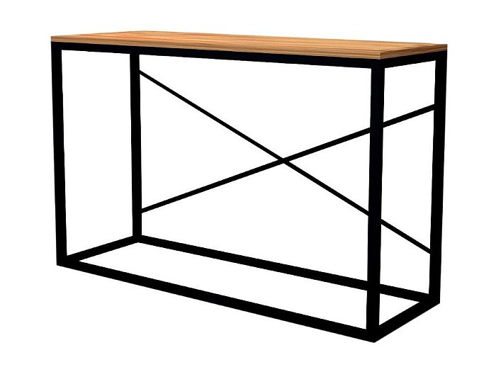 Consola decorativa nogal y negro L100 cm - Nero