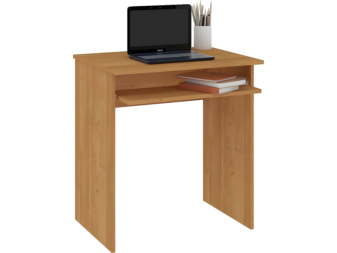 MALAWI | Bureau informatique compacte 68x74x51 cm | Support coulissant ...