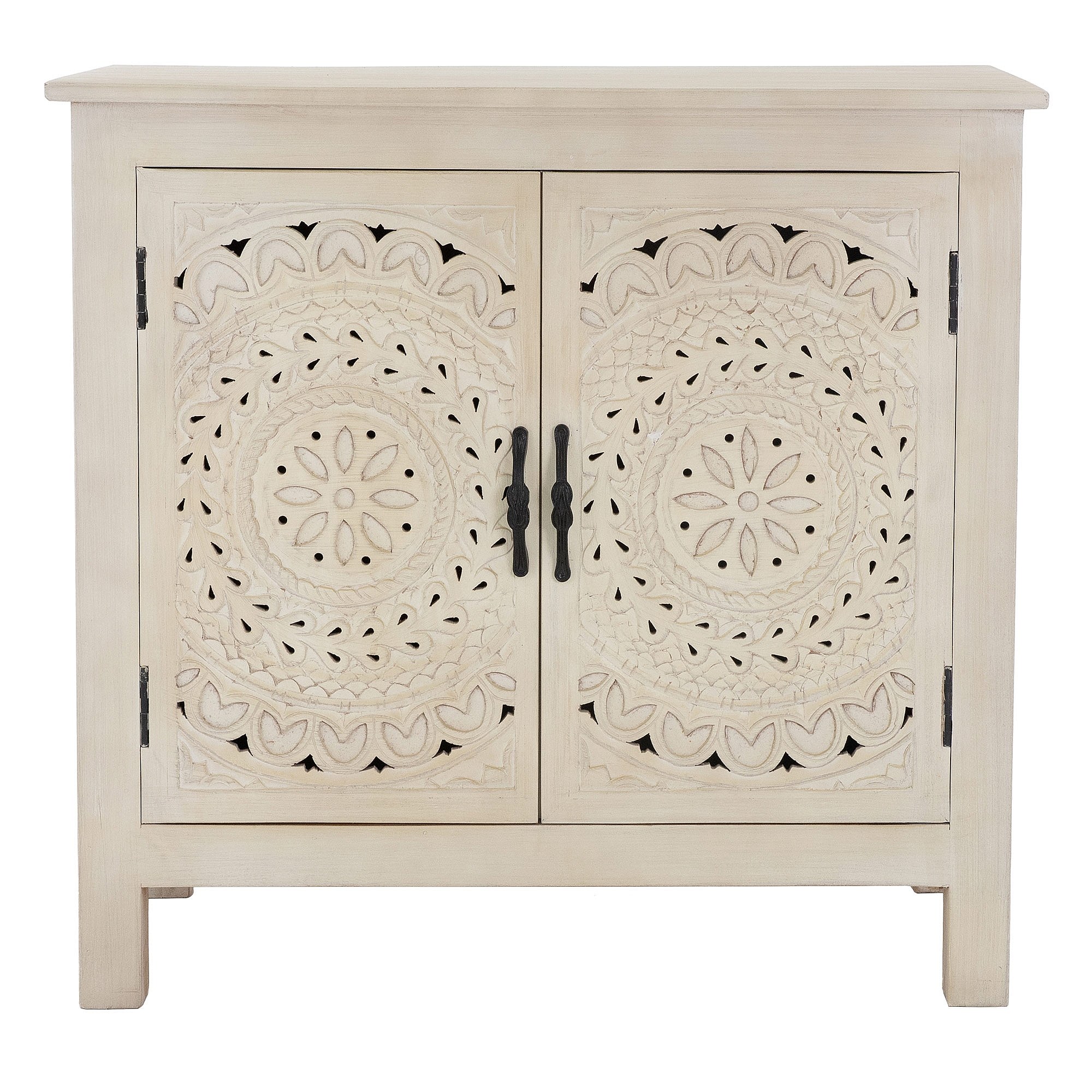 Commode avec 2 portes en bois de manguier