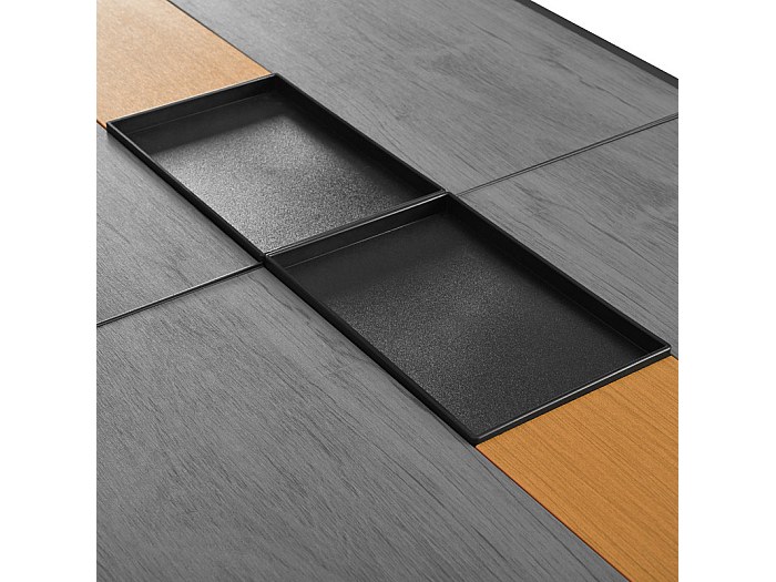 Conjunto de mesa y sillas de jardín de aluminio para 6 personas - una ...