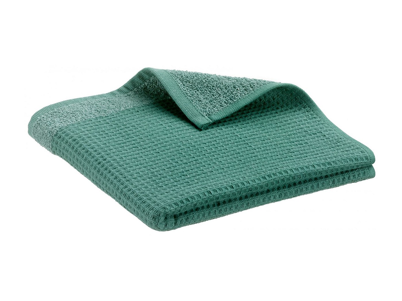 Drap de douche recyclé Abby emeraude 70 x 130 cm Vivaraise