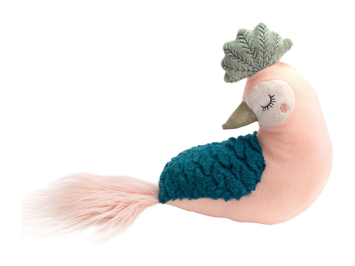 Peluche pavão rosa Zelda 40x10x27cm