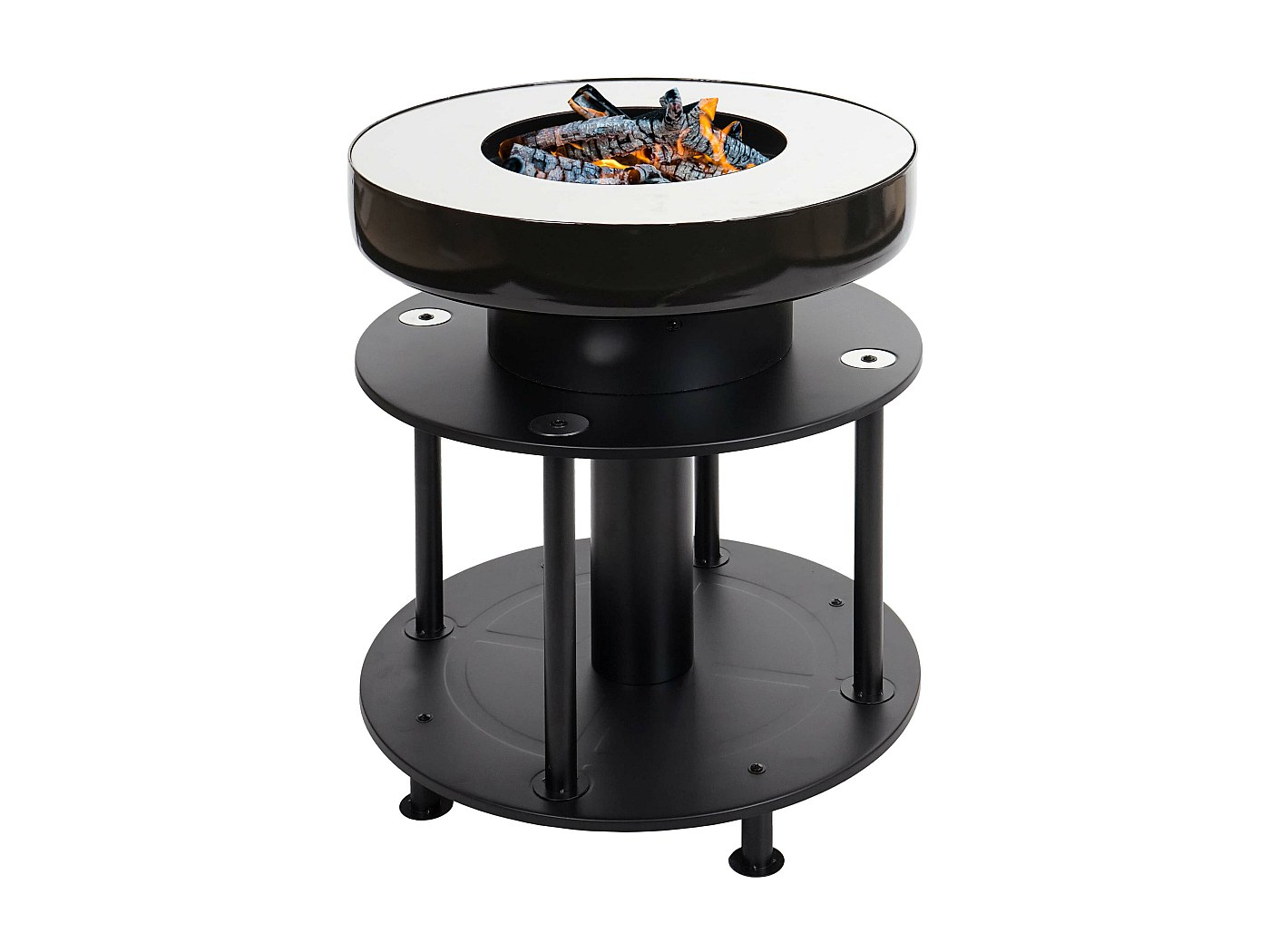 Bol de feu avec grill HWC-K95 - foyer Grill BBQ - plaque de grill ...