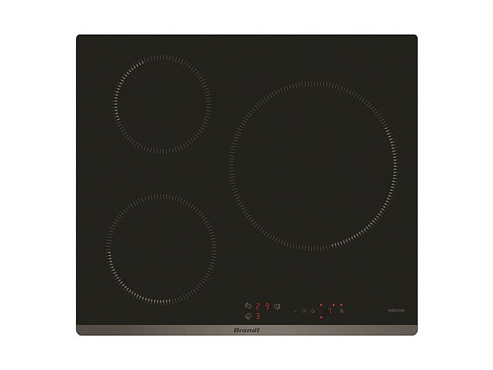 Brandt Table de cuisson à induction 60cm 3 feux 7200w - bpi6315b