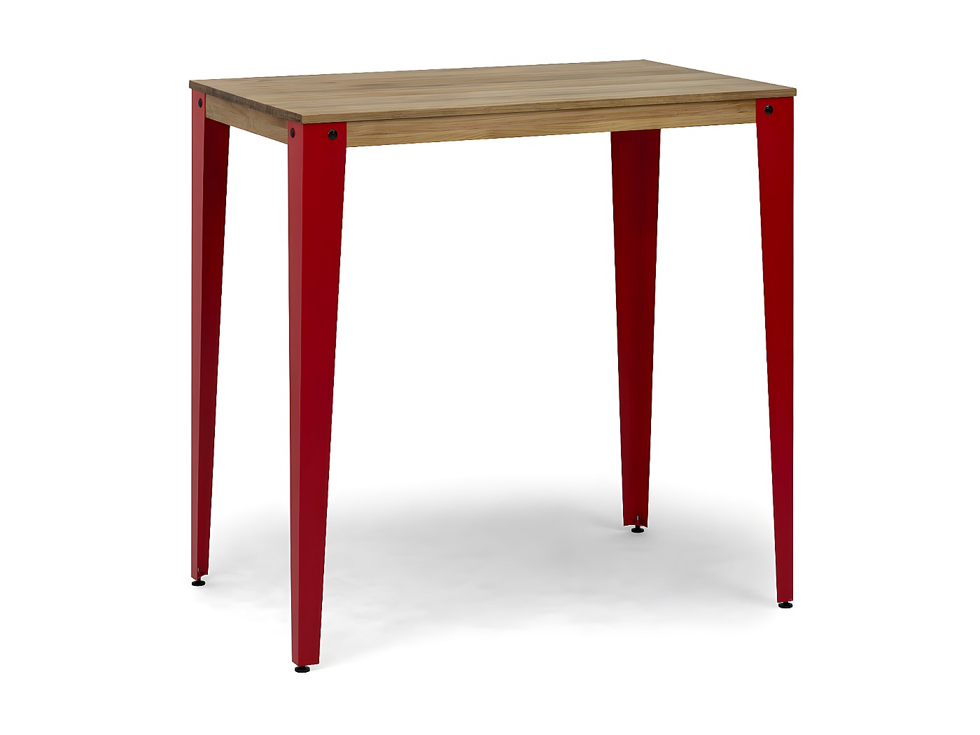 Table Mange debout Lunds 60X160x110cm Rouge-Vieilli. Box Furniture