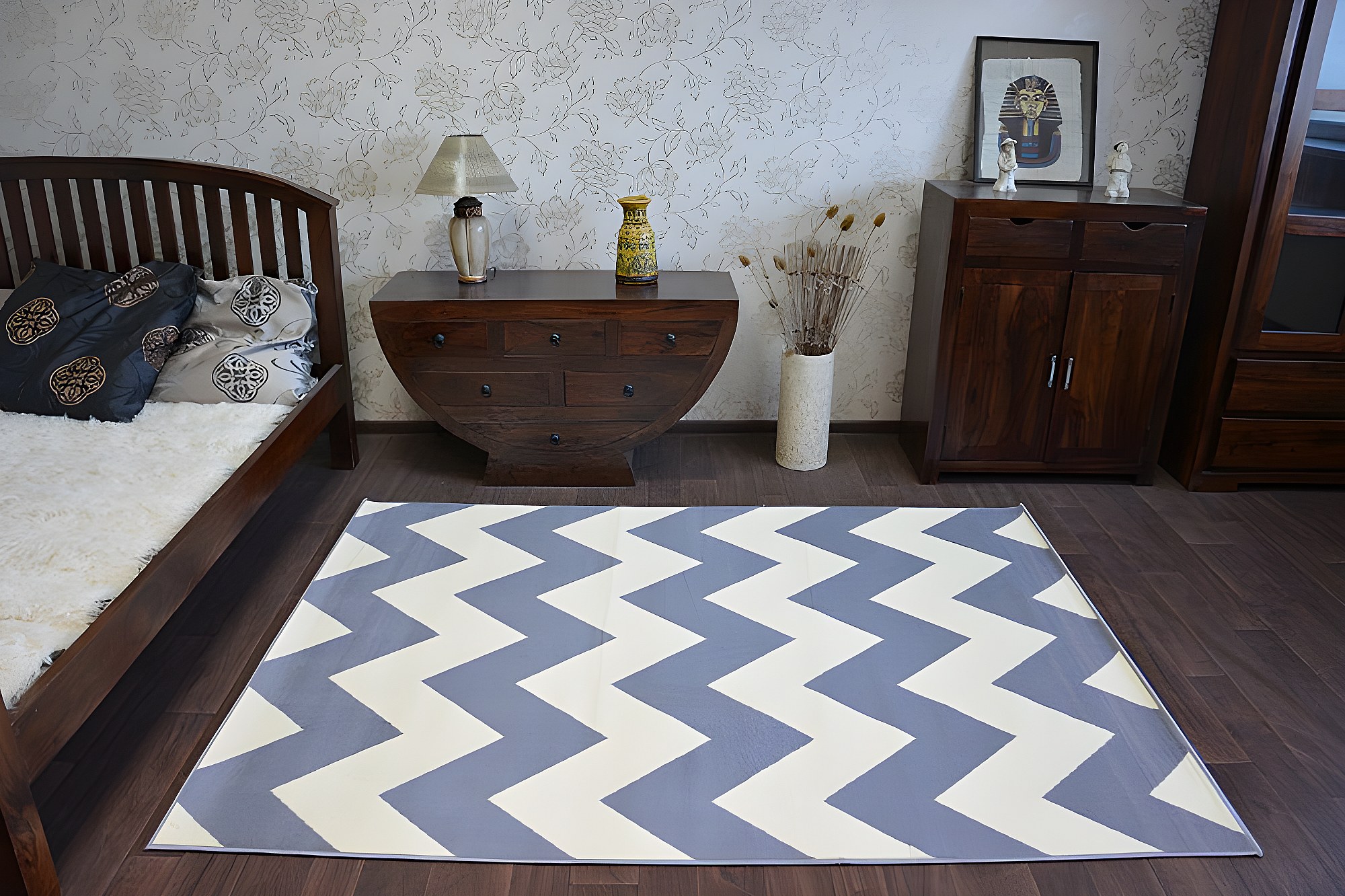 Tapis BCF BASE ZICK 3963 ZIGZAG gris 120x160 cm