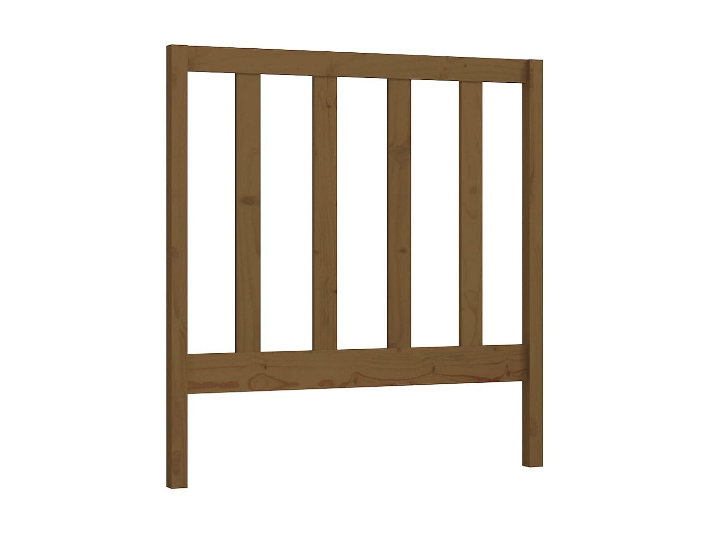 Cabecero de cama madera maciza de pino marrón miel 81x4x100 cm ES51494