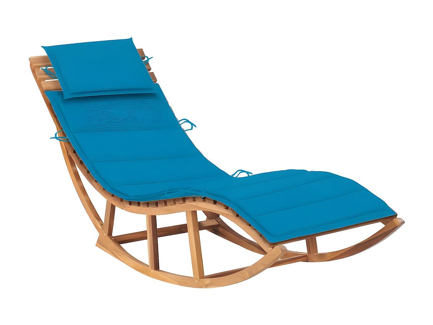 Bain de soleil à bascule avec coussin Bois de teck solide SEF19123