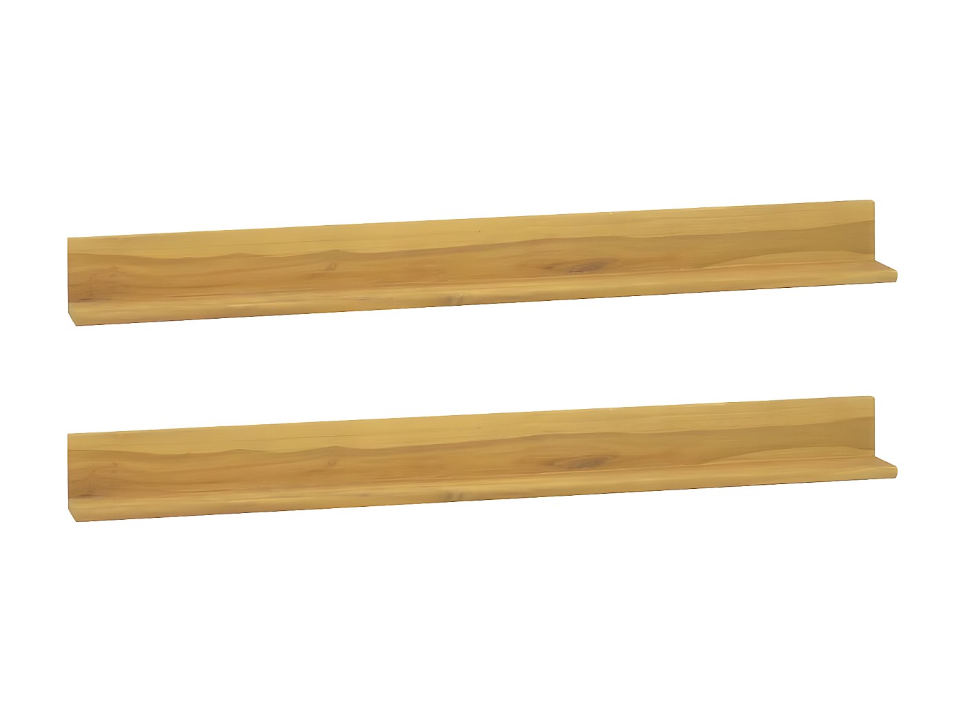 Étagères murales 2 pcs 110x10x10 cm Bois de teck massif OFR51322 ...