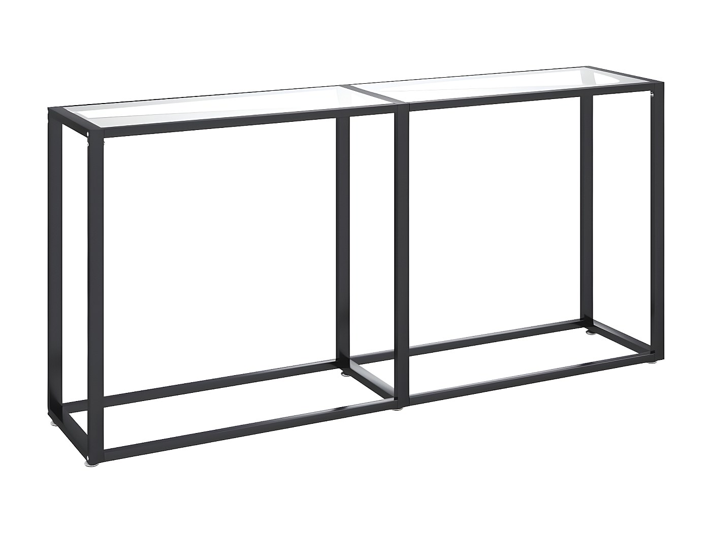 Table console Transparent 160x35x75,5 Verre trempé