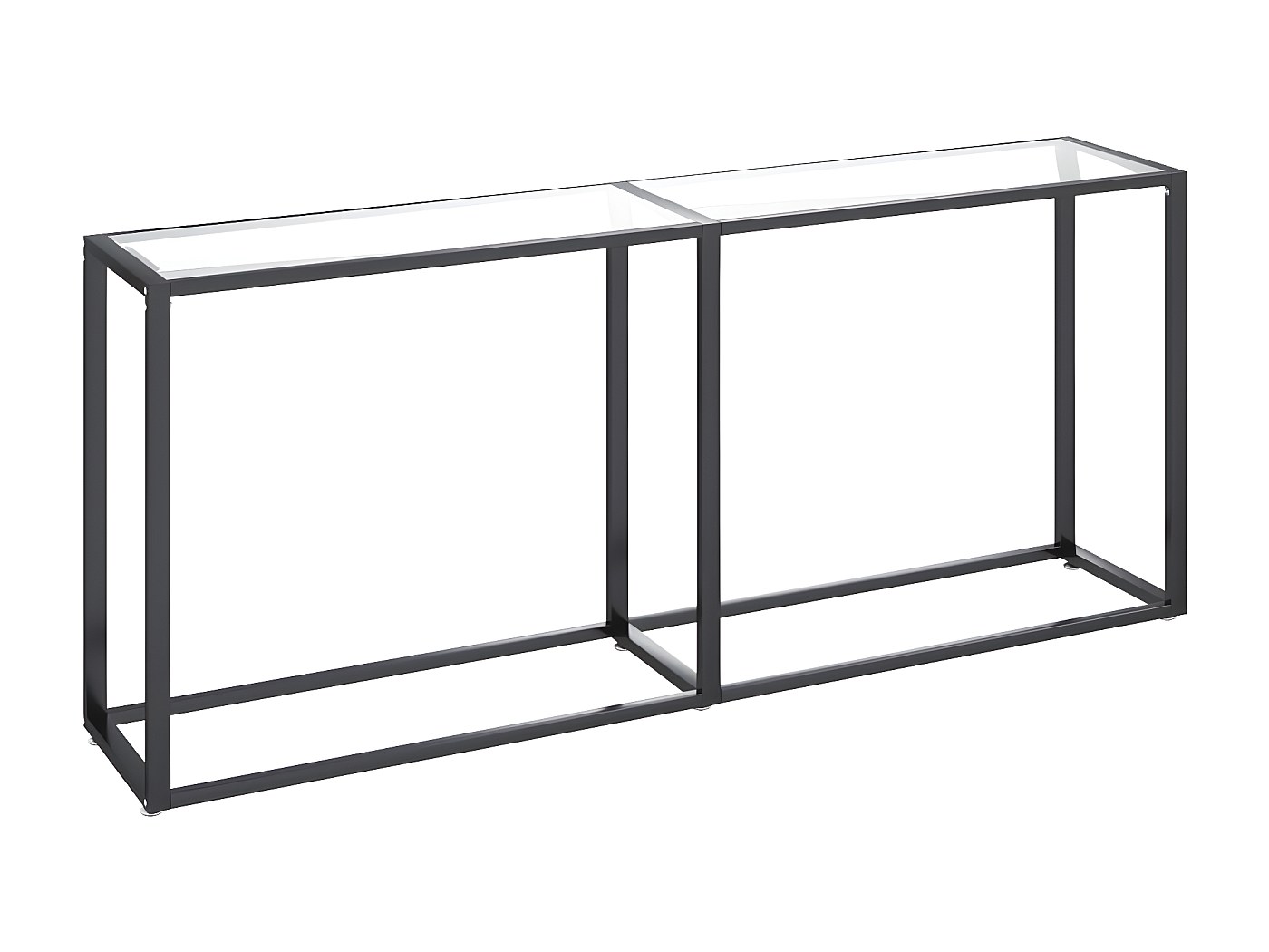 Table console Transparent 180x35x75,5 Verre trempé 2