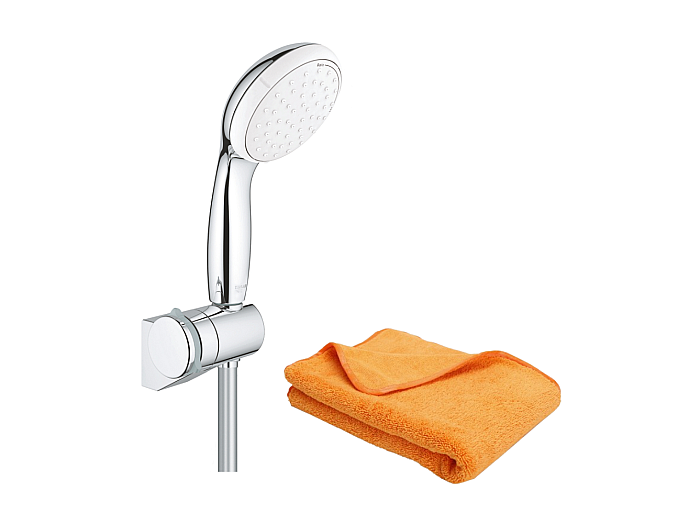 Découvrez l'ensemble de douche 2 jets Grohe Tempesta avec support mural ...