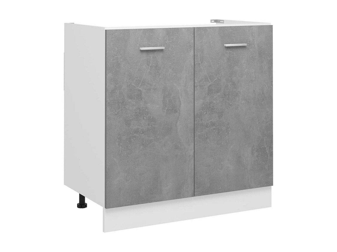 Meuble de cuisine sous évier Gris béton 80x46x81,5