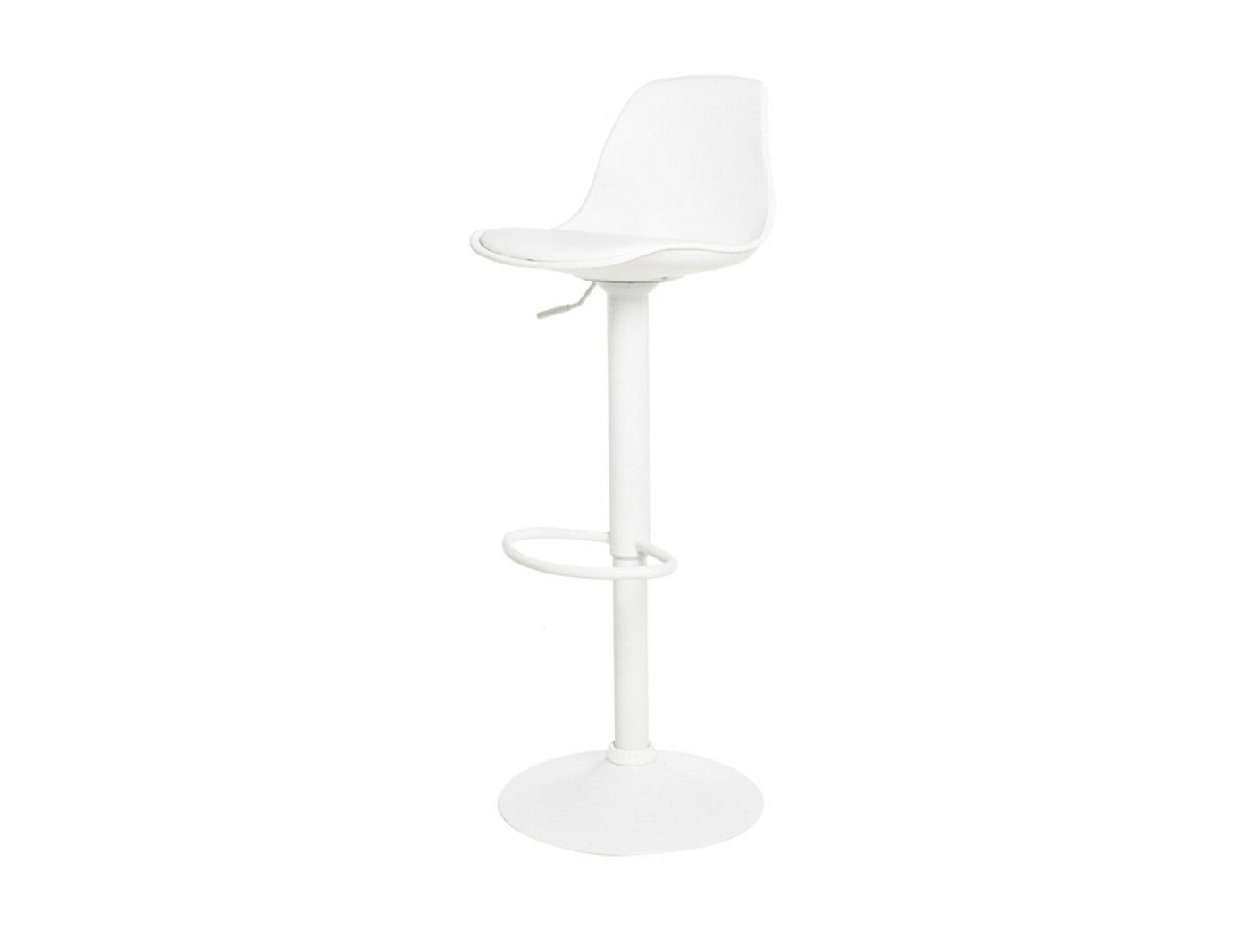 Taburete giratorio y elevable moderno Baly-Color Blanco