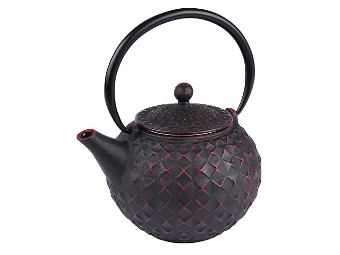 Théière en fonte octo noire avec filtre inox 1 litre