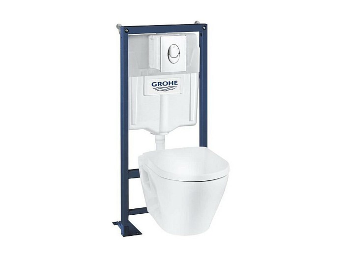 WC encastré GROHE - Céramique - Réservoir 9L - Abattant frein de chute ...