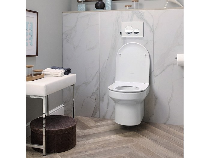 Pack WC suspendu Jacob Delafon sans bride Elite abattant + Bâti support ...