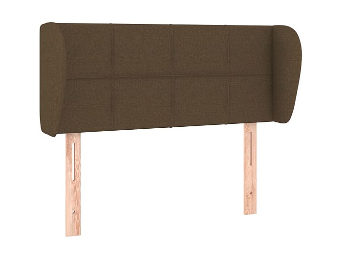 Tête de lit avec oreilles Marron foncé 93x23x78/88 cm Tissu