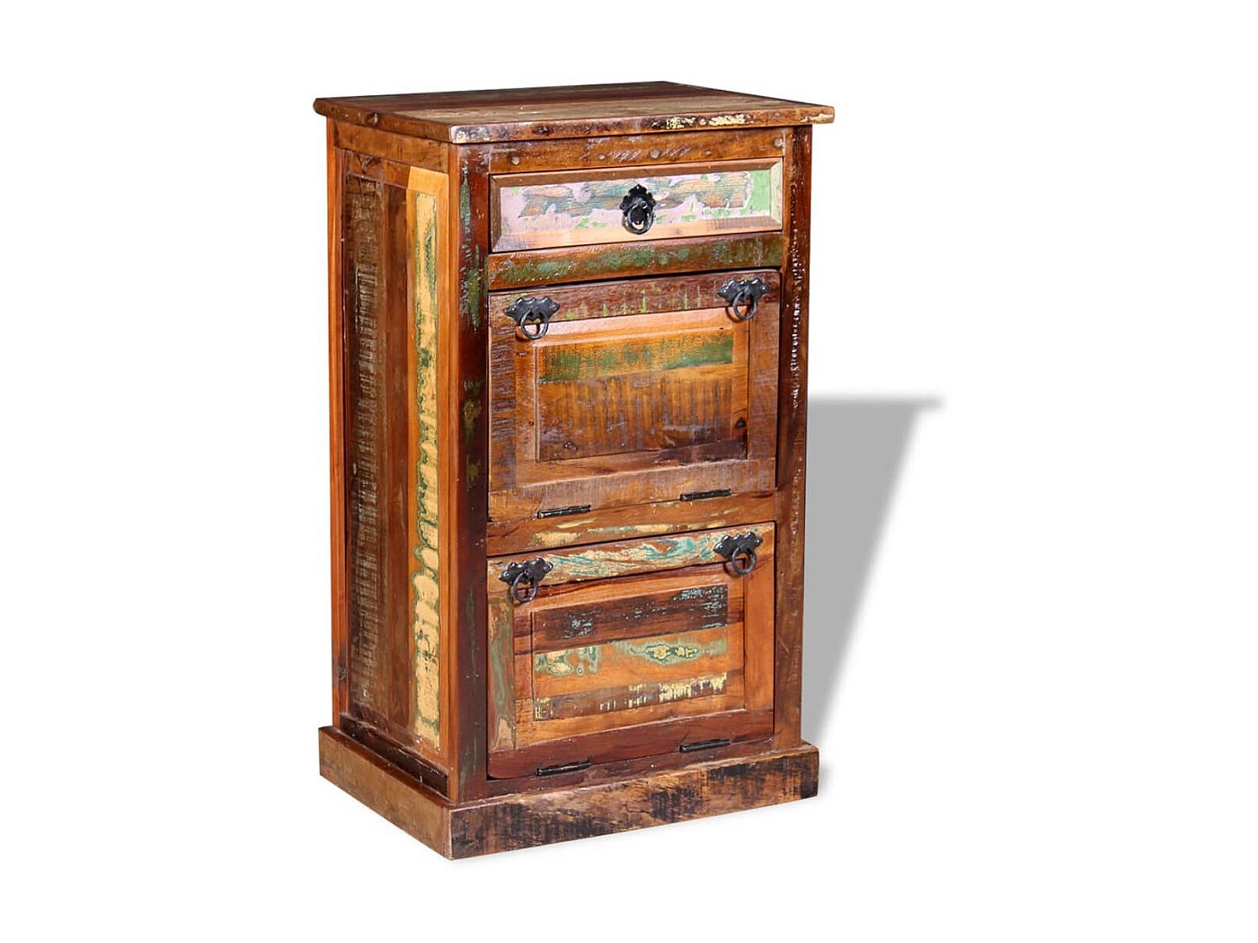 Scarpiera a 4 strati con cassetto Legno di recupero