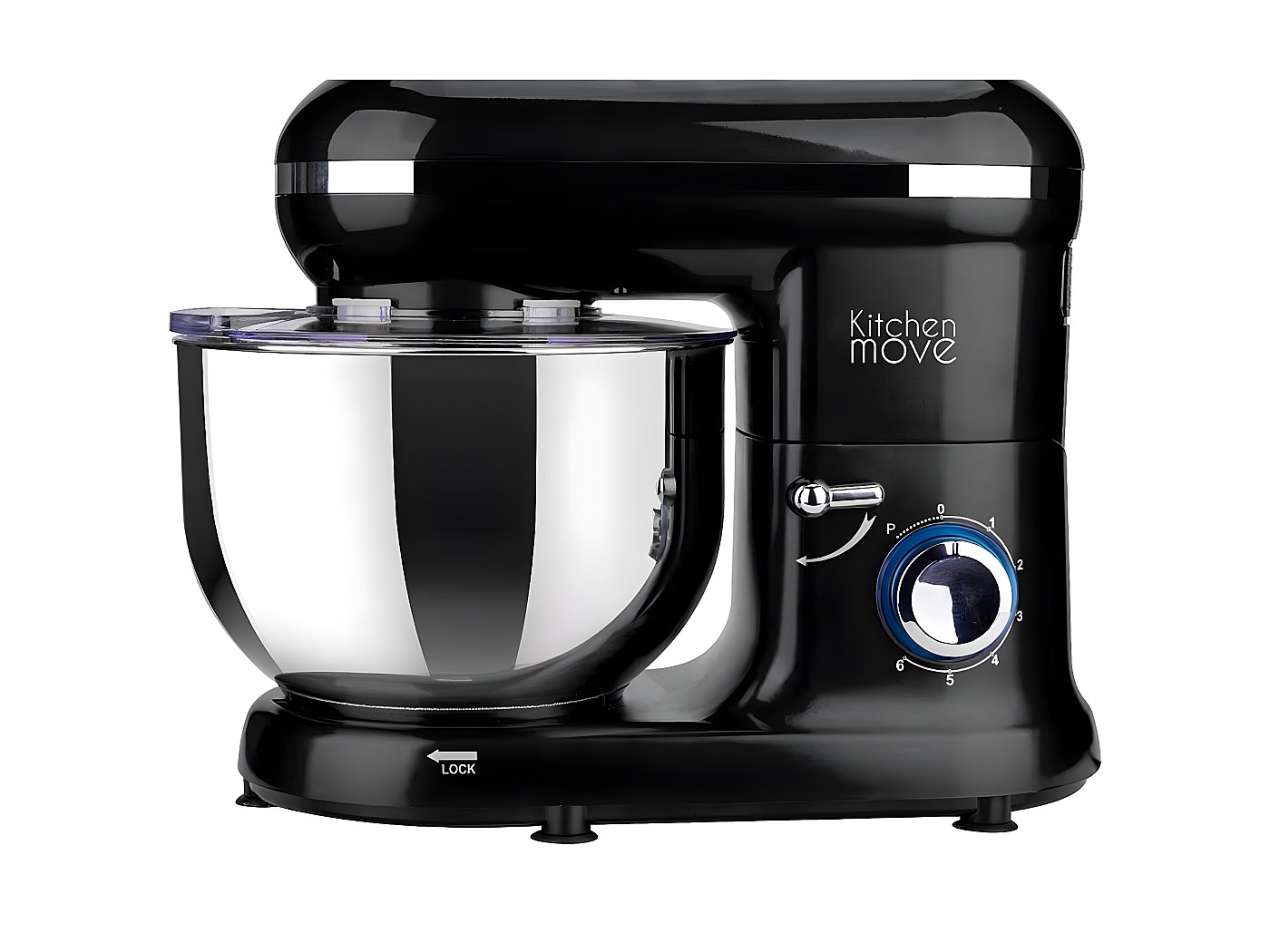 Robot patissier multifonction 1500W bol 5.5L DALLAS Noir acier