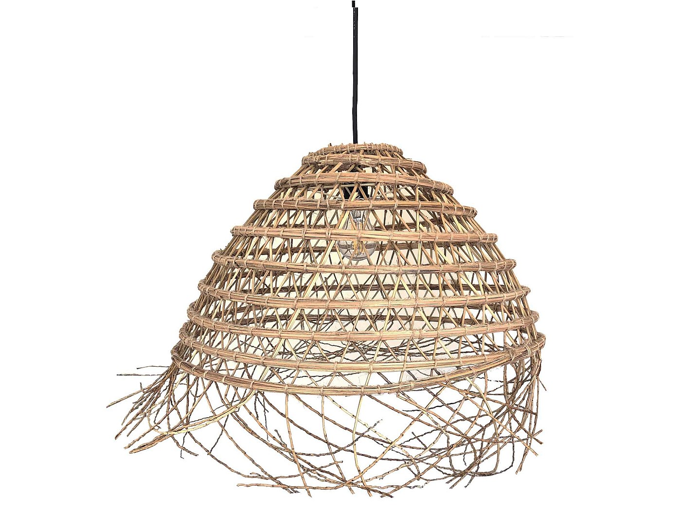 Abat jour FILIPA en fibre de palmier dattier naturelle bohème pour ...