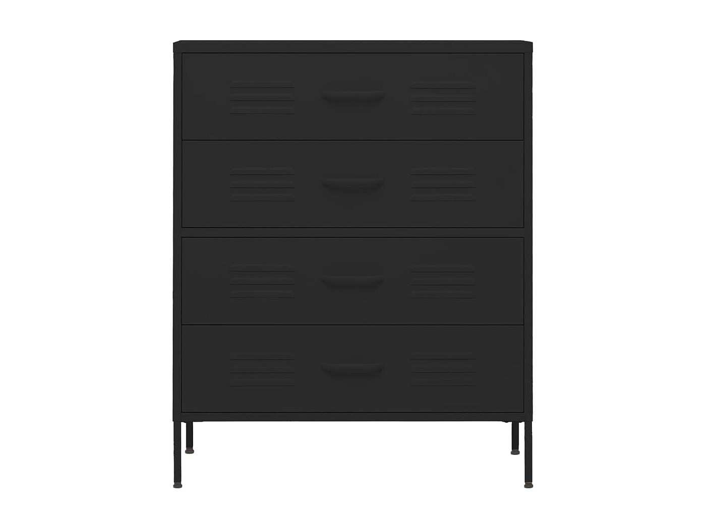 Commode Noir 80x35x101,5 Acier